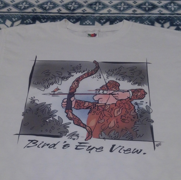 Fruit of the Loom | Shirts | Vtg Birds Eye View Shirt Funny Far Side ...